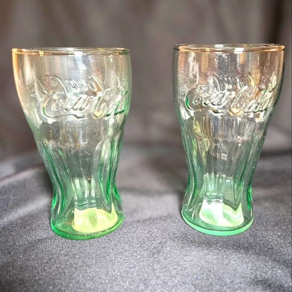 Coca Cola | Dining | Nos Vtg Set Of 2 998 Coca Cola Contour Glass ...